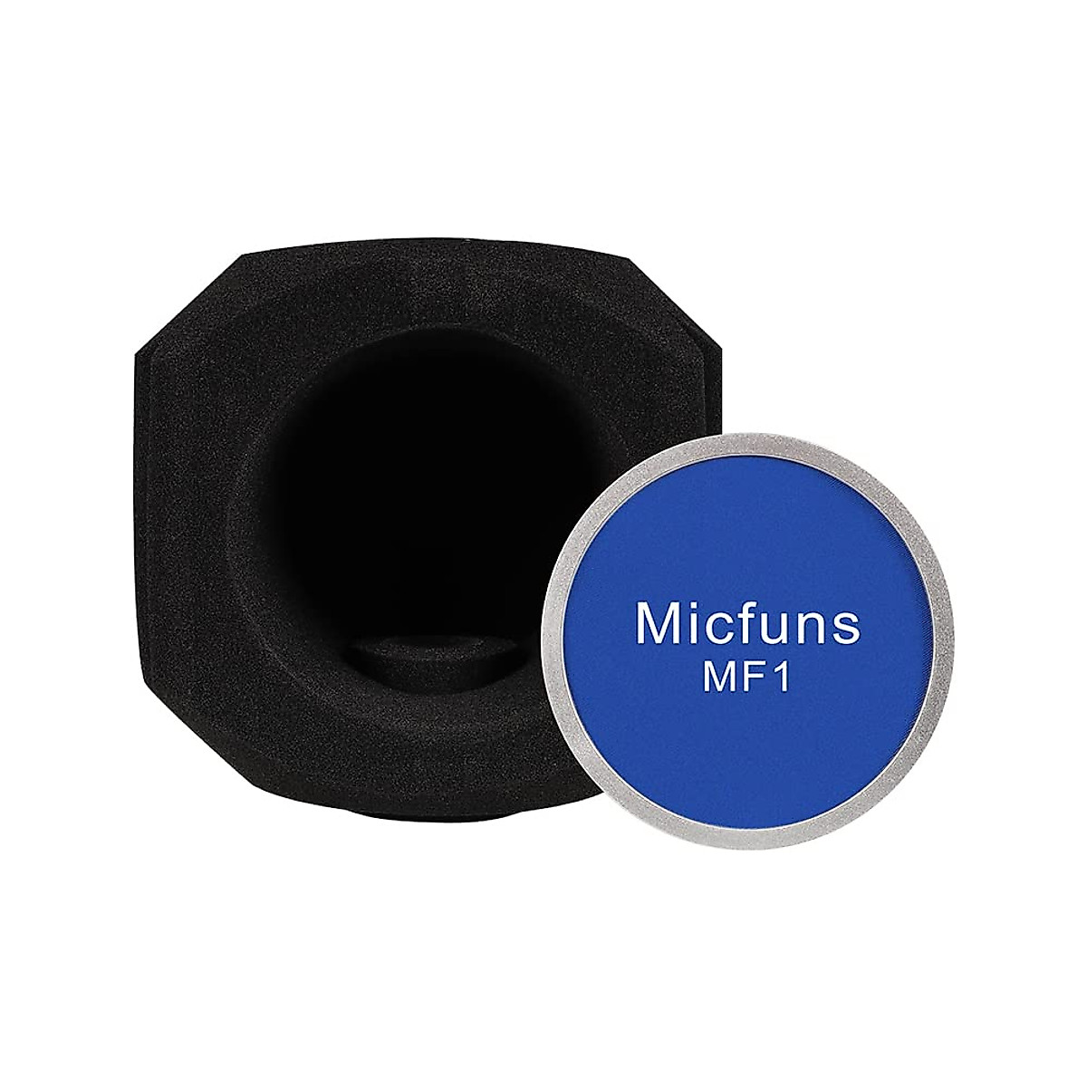 Micfuns Professional Microphone Windscreen Wind Shield Pop Filter, Acoustic Filter for 1.77 inch-2.36 inch Recording Studios Microphones, Sound-Absorbing Foam that Reduces Noise and Reflections