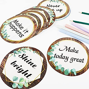 50pcs Positive Sayings Accents Eucalyptus Motivational Classroom Cutouts Decors Growth Mindset Chips Inspirational Quotes Bulletin Board Class Door Decorations