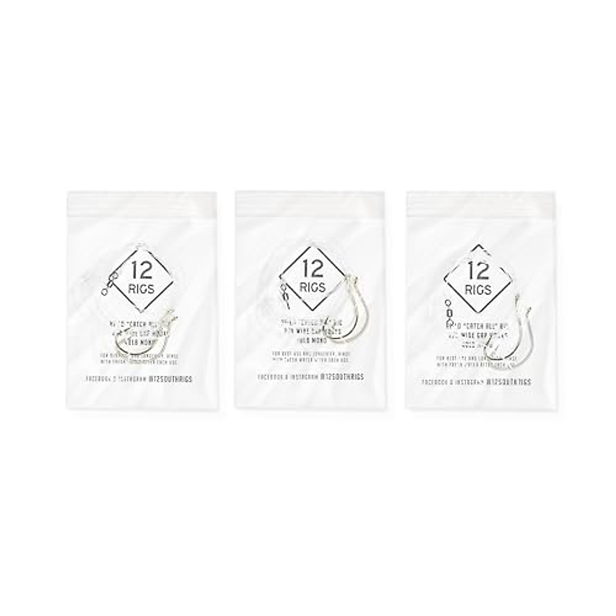 3 Pack 'Catch All' Double Drop Surf Fishing Rigs 40LB Mono - Surf/Pier/Beach Fishing