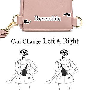 AOCINA INICAT Small Sling Bag Crossbody Vegan Leather Fanny Packs for Women Fashionable Chest Bag for Travel(0-Pink)