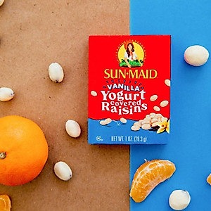 Sun-Maid Vanilla Yogurt Coated Raisins - (6 Pack) 1 oz Snack-Size Box - Yogurt Covered Dried Fruit Snack for Lunches and Snacks