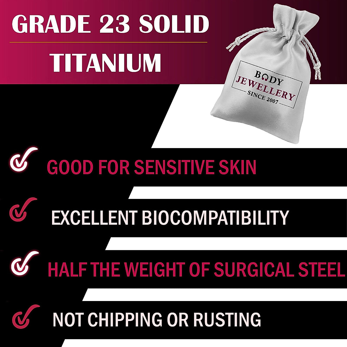 bodyjewellery 2pcs 16g 8mm Curve Piercing Titanium G23 Rook Tragus Lip Conch Cartilage Stud Helix Eyebrow Bar Ring Earrings Ferido B2B2CR