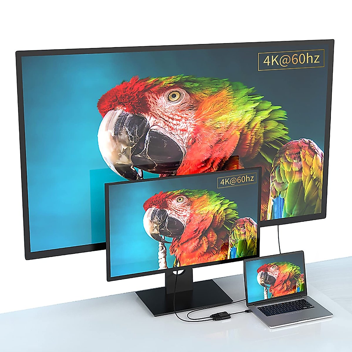 USB 3.0 to Dual HDMI Adapter - 4K+4K 60Hz Ultra HD - Built-in DisplayLink DL6950 Chip - Extend Screen to Multiple Monitor TV Compatible with Windows,Mac OS,Android,Chrome OS,Ubuntu(HDMI+HDMI)