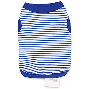 3 Pack Small Dog Puppy T Shirt Summer Striped Dog Clothes Breathable 100% Cotton Cat Shirts for Cats Dogs Girl Boy Tshirt