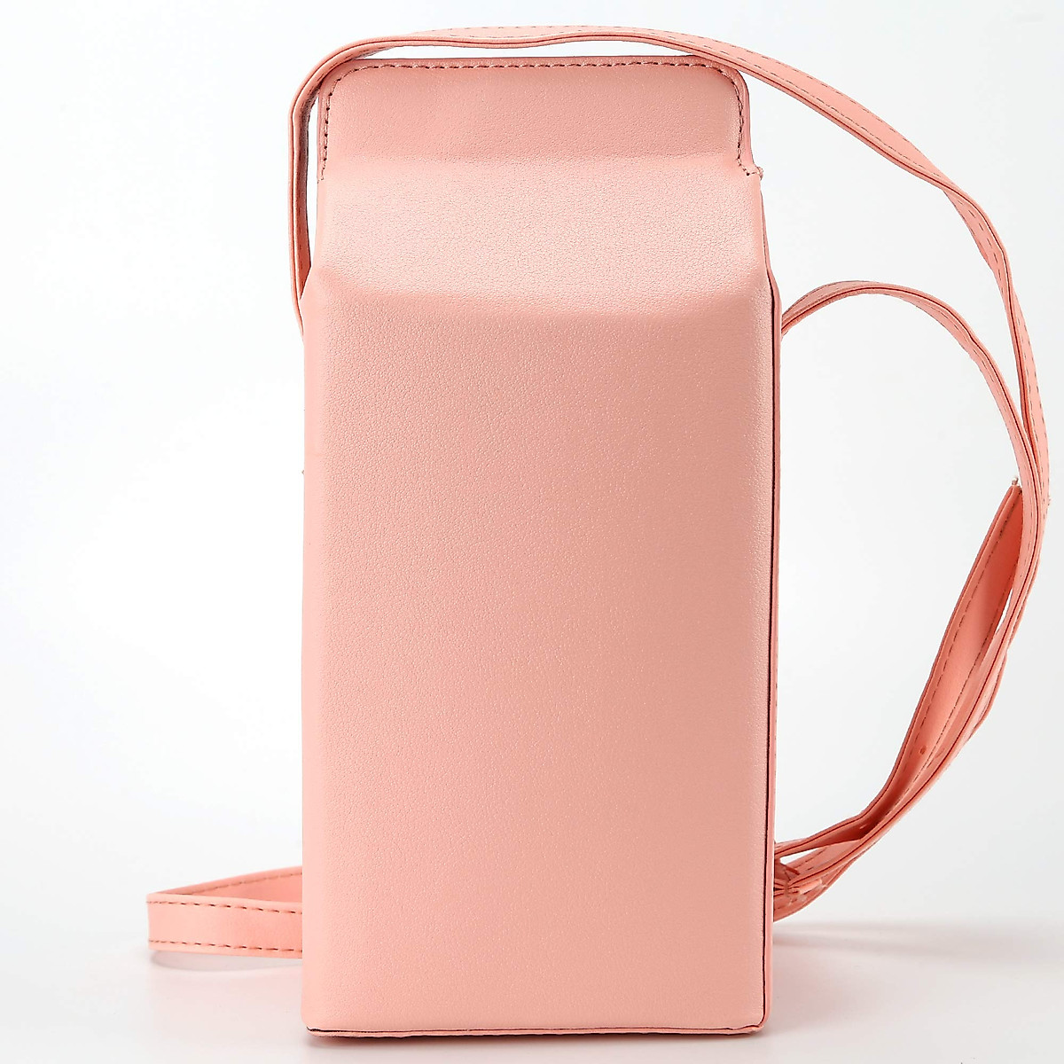 Ondeam Cute Strawberry Milk Box CrossBody Purse Bag,PU Phone Shoulder Wallet for Women Girl