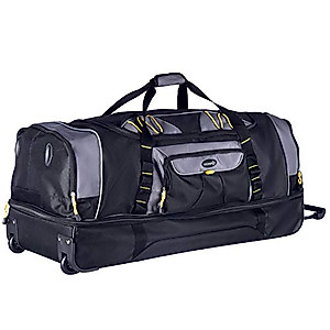 TPRC Sierra Madre II Upright Rolling Duffel Bag, Black/Gray, 36-Inch