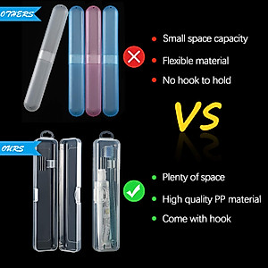 4 Pieces Travel Toothbrush Case Holder, Portable Toothbrush Storage, Hard Plastic Dust-proof Toothbrush Container Toothpaste Case Cover Protector for Travel Use