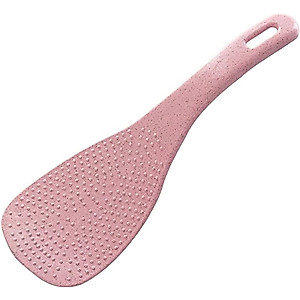Pink Wheat Straw Rice Paddles, Non-Stick Rice Scoopers Rice Spoons, Cooking Spatulas Creative Dinnerware Kitchen Accessories, Home and Kitchen