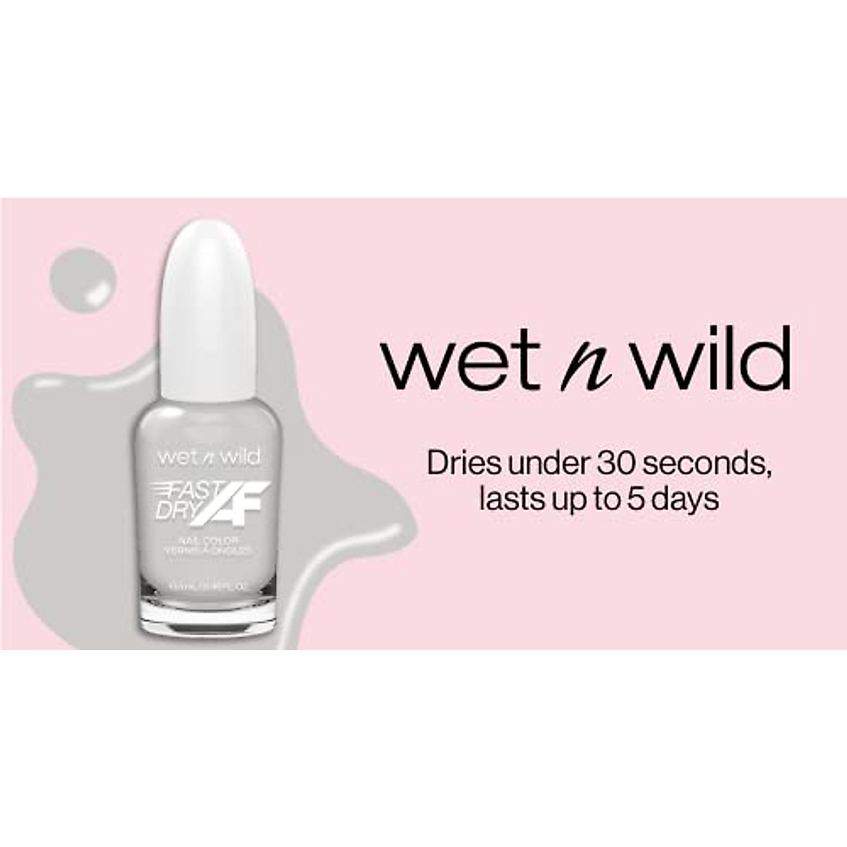 Wet n Wild Fast Dry AF Nail Polish Color, Light Blue Out Of Pistachios| Quick Drying - 40 Seconds | Long Lasting - 5 Days, Shine