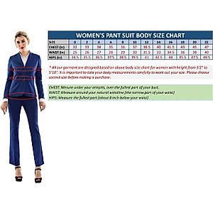 Marycrafts Women's 2 Buttons Business Blazer Pant Suit Set for Work 12 Navy