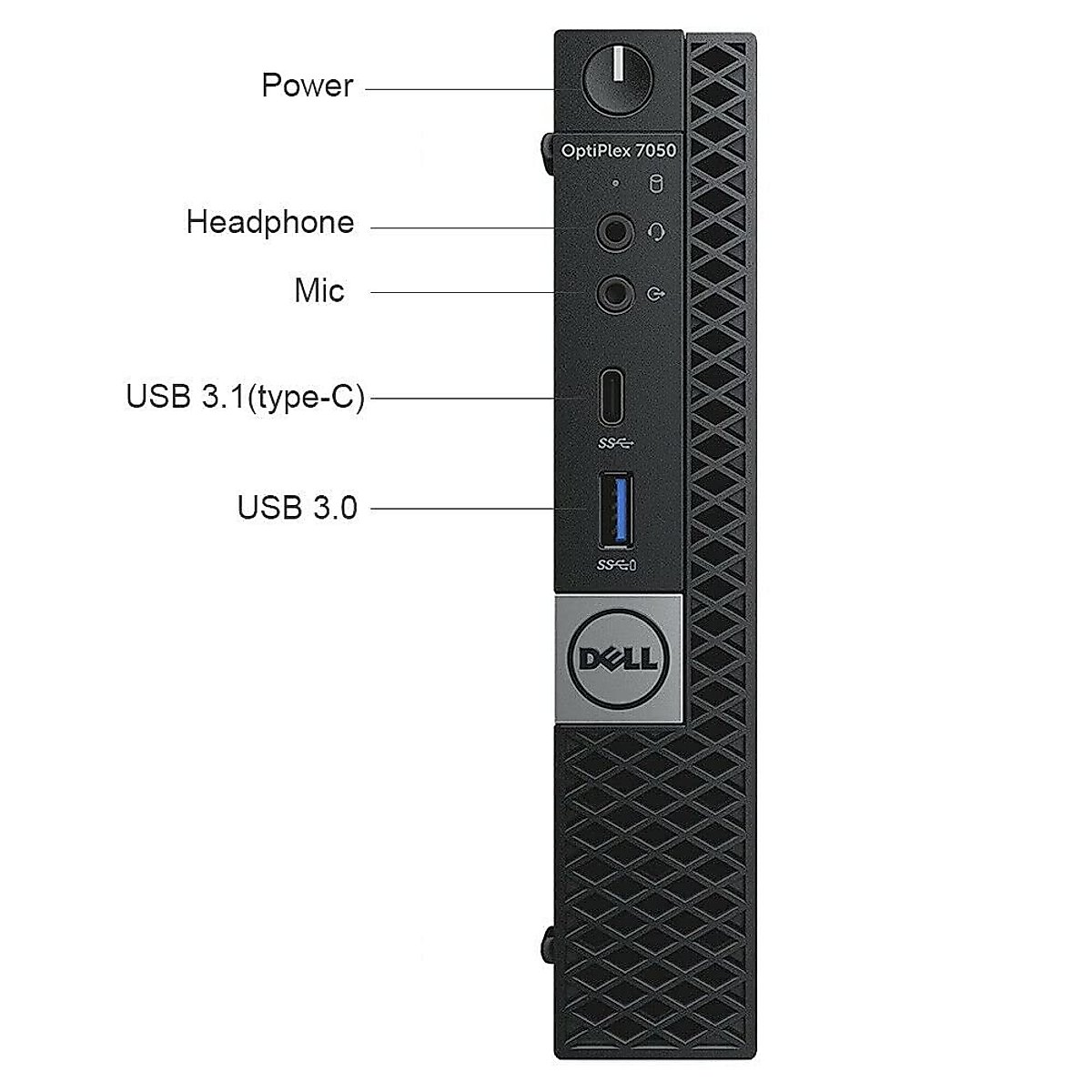 Dell OptiPlex 7050 Micro Form Factor Desktop Computer, Intel Core i7-7700 up to 4.20 GHz, 16GB DDR4 RAM, 512GB Solid State Drive, Windows 10 Pro (Renewed)