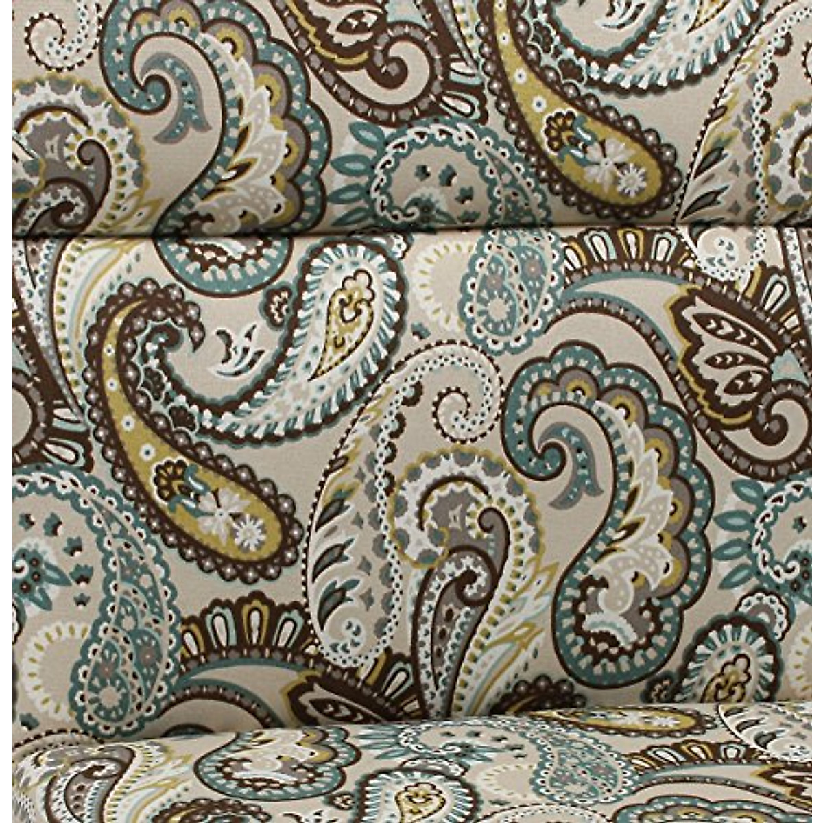 Pillow Perfect 537078 Outdoor/Indoor Tamara Paisley Quartz Round Corner Chair Cushion, 40.5" x 21", Blue