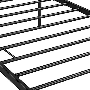 Topeakmart 13 inch Classic Metal Bed Frame with Headboard Mattress Foundation/Platform Bed/Slatted Bed Base,Twin Size
