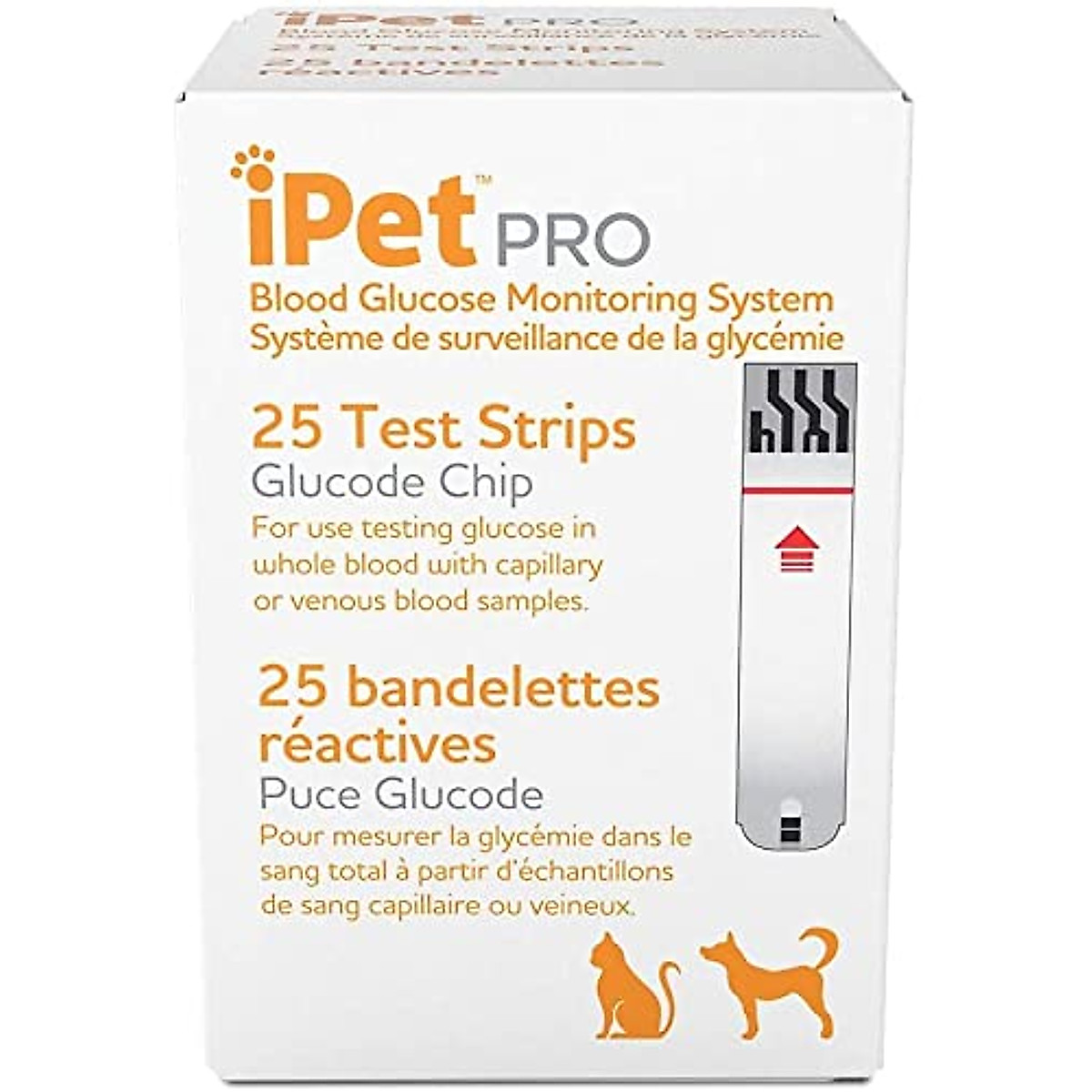 iPet PRO Blood Glucose Test Strips (Blood Glucose 25 ct. Test Strips)