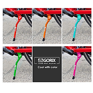 GORIX Bike Kickstand Side Road Mountain Bicycle Adjustable Portable (GX-KC22AAJ-Z(Global Edition)) (Pink)