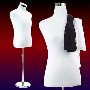 Male Dress Form Torso with Round Metal Stand
