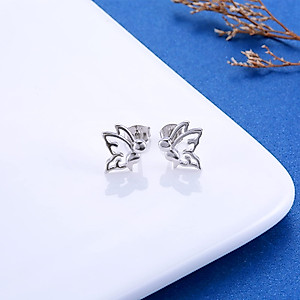 Semicolon Butterfly Earrings Sterling Silver - My Story Isn't Over Yet Struggle Depression Inspiring Jewelry Gift for Women