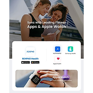 RENPHO Smart Scale for Body Weight, Digital Bathroom Scale BMI Weighing Bluetooth Body Fat Scale, Body Composition Monitor Health Analyzer with Smartphone App, 400 lbs - Black Elis 1
