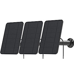 4W 6V Solar Panel Compatible with Arlo Pro 3/Pro 4/Arlo Ultra/Ultra 2 & Arlo Go 2 only, Includes Secure Wall Mount, IP65 Weatherproof,13.1ft Power Cable-Black