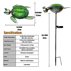 Solar Lantern Outdoor Lanterns Yard Lawn Ground Patio Lights Decorative Hanging Garden Light Decor Metal Blue Yellow Pink Lamp (Art Deco)