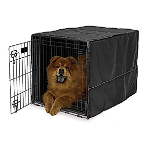 MidWest Homes for Pets Dog Crate Cover, Privacy Dog Crate Cover Fits MidWest Dog Crates, Crate Cover Only, Machine Wash & Dry, Black, 36-Inch