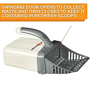 Neater Pet Brands - Neater Scooper Cat Litter Sifter - Includes 60 Refill Bags - Mess Free Cat Litter Scoop to Bag Waste Bin System with Extra Waste Bags (Grey)