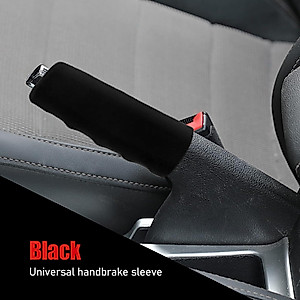 UGSHY Pack-1 Car Handbrake Cover, Wave Shaped Handbrake Protector, Silicone Decorative Cover, for Car Brake Levers (Black)