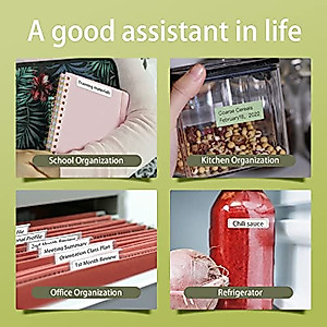 Makeid Label Maker Machine with 2 Tapes (Green+ Transparent) 3/5 inch or 16mm USB Rechargeable Thermal Label Printer for Android iOS Cute Fonts Emoji Stickers Fast and Easy, Green