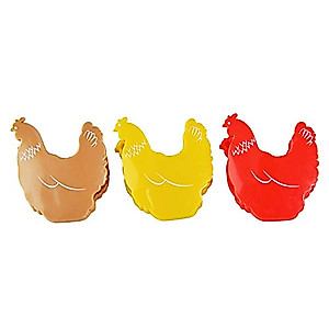 HOME-X Chicken-Shaped Bag Clips for Chips, Food Bags, Kitchen and Laundry, 2.5” L x 2” W, Set of 3