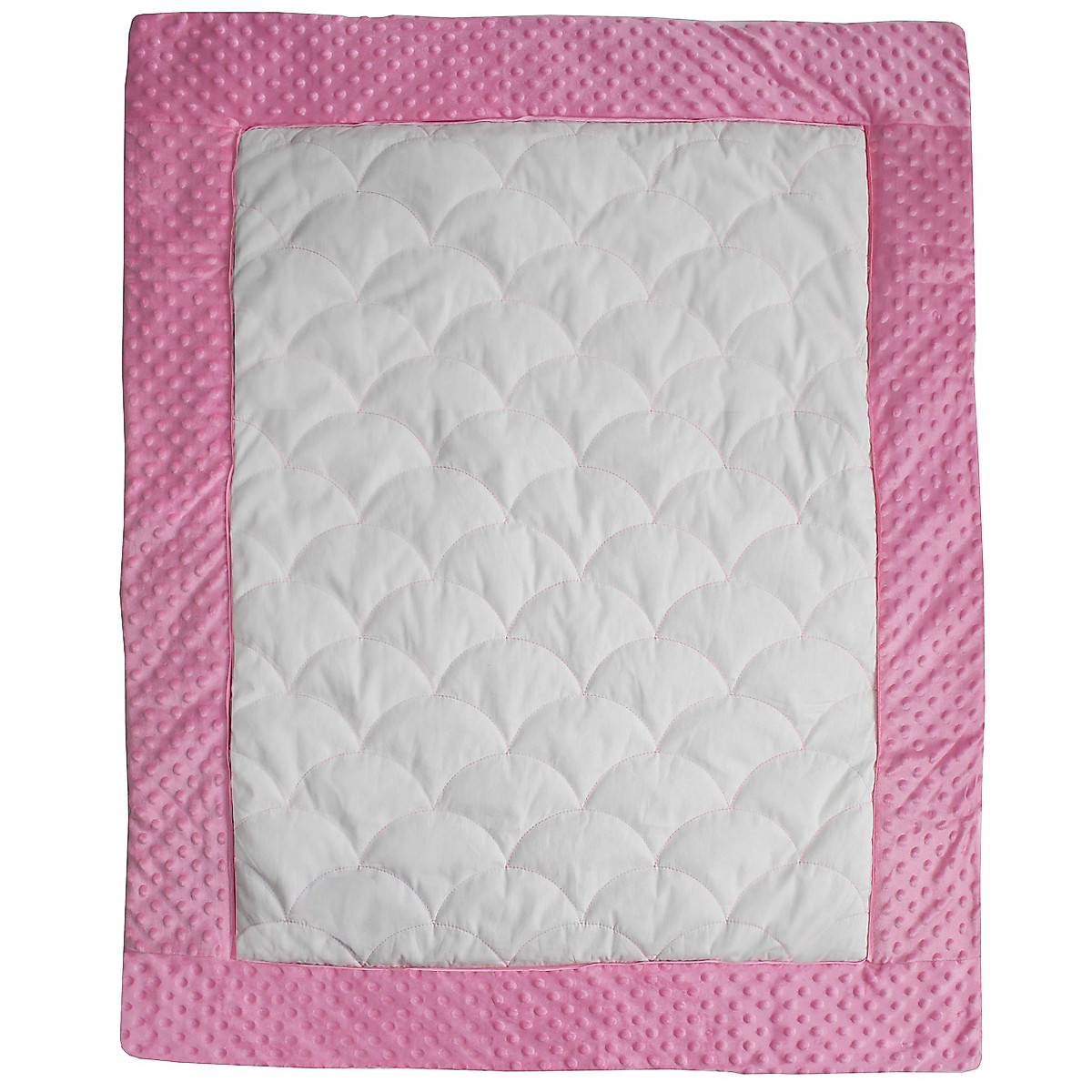 BabyFad Minky Pink 9 Piece Baby Crib Bedding Set