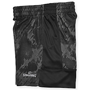 Spalding Boys 2 Pack Performance Basketball Shorts, Black/Black, 7