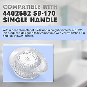 ZephyrJazz Clear Sb-170 Single Handle, for Use with Valley Kitchen, Lavatory and Tub and Shower Faucets, Acrylic, 2-7/8" W x 1-3/4" Base