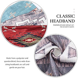 Catery Boho Headbands Stretch Head Bands Wide Turban Headwraps Yoga Headband Fashion Hair Bands for women and Girls Pack of 3 (C Vintage)