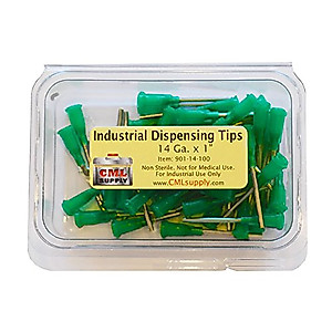 Blunt Tip Dispensing Fill Needle 14ga x 1" Olive Green 50 pcs