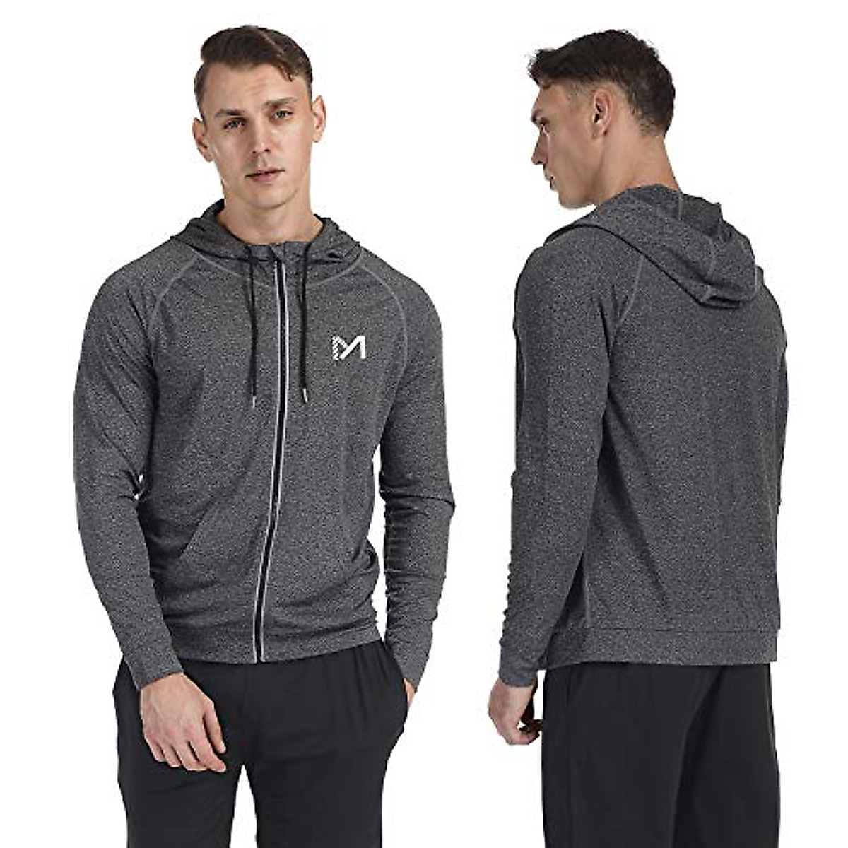 MEETYOO mens Running for Men outerwear jackets, Grey, Small US