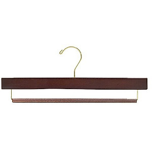 Walnut Pant Hanger w/Non-Slip Bar [ Bundle of 25 ]