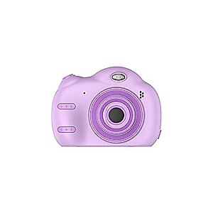 Mini Digital Camera Child Camera Toy Cartoon Video Recorder Can Shoot Camera 1080P 8MP Camera,Purple,16GB