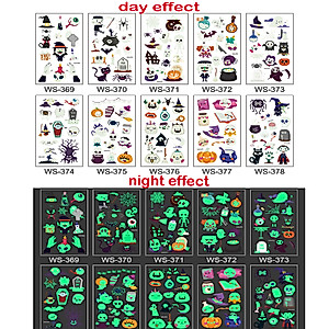 Luminous Temporary Tattoos for Kids, Party Supplies 120 Styles Glow in the Dark Decorations Birthday Party Favors Supplies