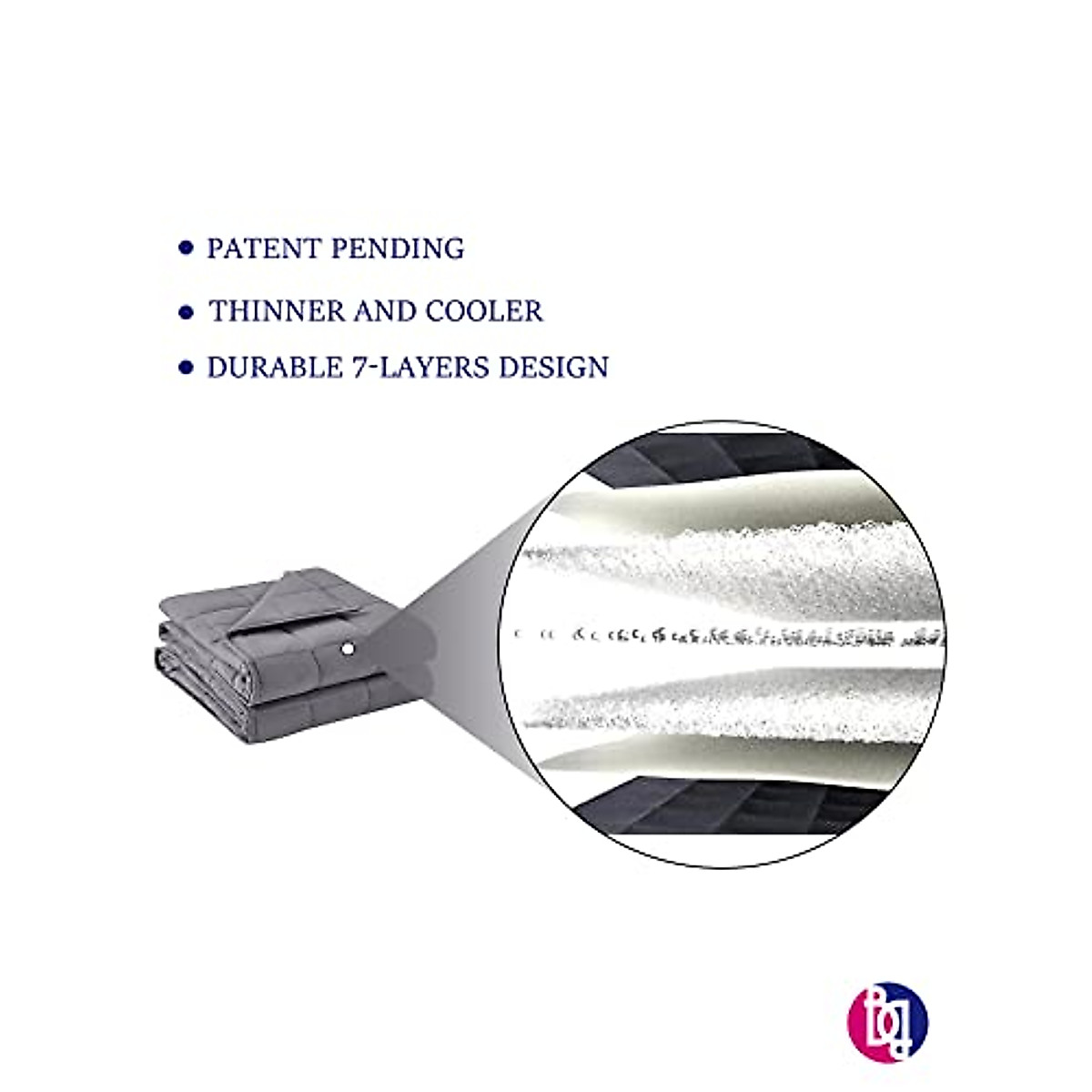 BB BLINBLIN Kids Weighted Blanket Heavy Blanket, Calm and Sleep, Premium Soft and Comfortable Material and Glass Beads (Dark Grey, 41''x60'' 7lbs), Suit for One Person(~40lb) Use on Twin Bed…