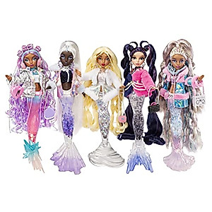 MERMAZE MERMAIDZ™ Winter Waves Crystabella™ Mermaid Fashion Doll with Color Change Fin, Glitter-Filled Tail and Accessories