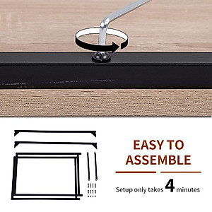 Computer Desk,39.4 inches Home Office Desk Writing Study Table Modern Simple Style PC Desk with Metal Frame，Nature