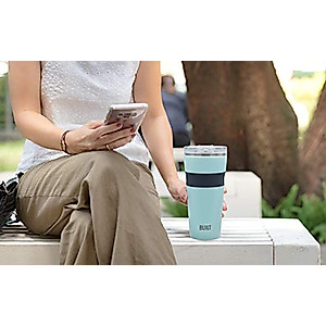 BUILT 24 Ounce Shasta Double Wall Vacuum Insulated Stainless Steel Coffee and Water Tumbler with Easy to Clean Flip to Open Lid