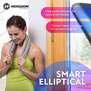 Horizon Fitness 7.0 AE Elliptical Trainer Exercise Machine for Home Workout, Fitness & Cardio, Advanced Cross-Trainer with Bluetooth, Built-in Speakers, 20 Resistance Levels, 325 lb Weight Capacity