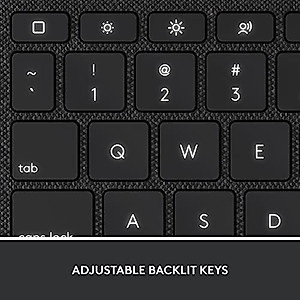 Logitech Combo Touch Detachable 10th Gen iPad Keyboard Case with Large Precision Trackpad, Full-Size Backlit Keyboard, and Smart Connector Technology - Oxford Gray