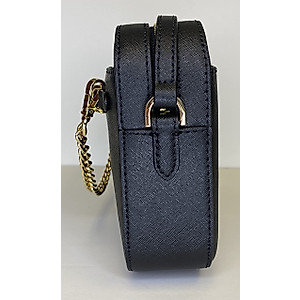 MICHAEL Michael Kors Jet Set Large Crossbody Bag bundled with Jet Set Travel SM Zip Card Case Wallet (Black/Python Embossed)