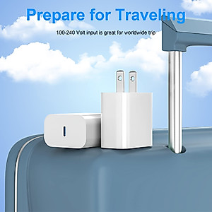 USB C Charger Block, 2Pack 20W USB C Fast Charging Wall Charger Plug Box with PD 3.0 Type C Power Adapter Brick Cube for Apple iPhone 15/14/13/12/11 Pro Max/Pro/Mini/Xs Max/XR/X,iPad Pro,AirPods Pro