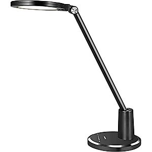 Desk Lamp, JUKSTG 64 pcs LEDs Eye-Caring Table Lamps, 10 Brightness Levels with 5 Lighting Modes LED Desk Light, Dimmable Office lamp with Touch-Sensitive Control, 10 W Reading Lamp,Black