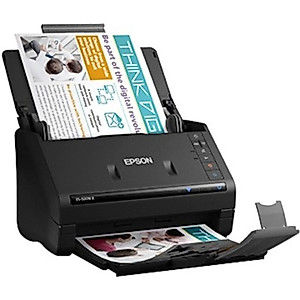 Epson Workforce ES-500W II Wireless Color Duplex Desktop Document Scanner for PC and Mac, with Auto Document Feeder (ADF) and Scan from Smartphone or Tablet