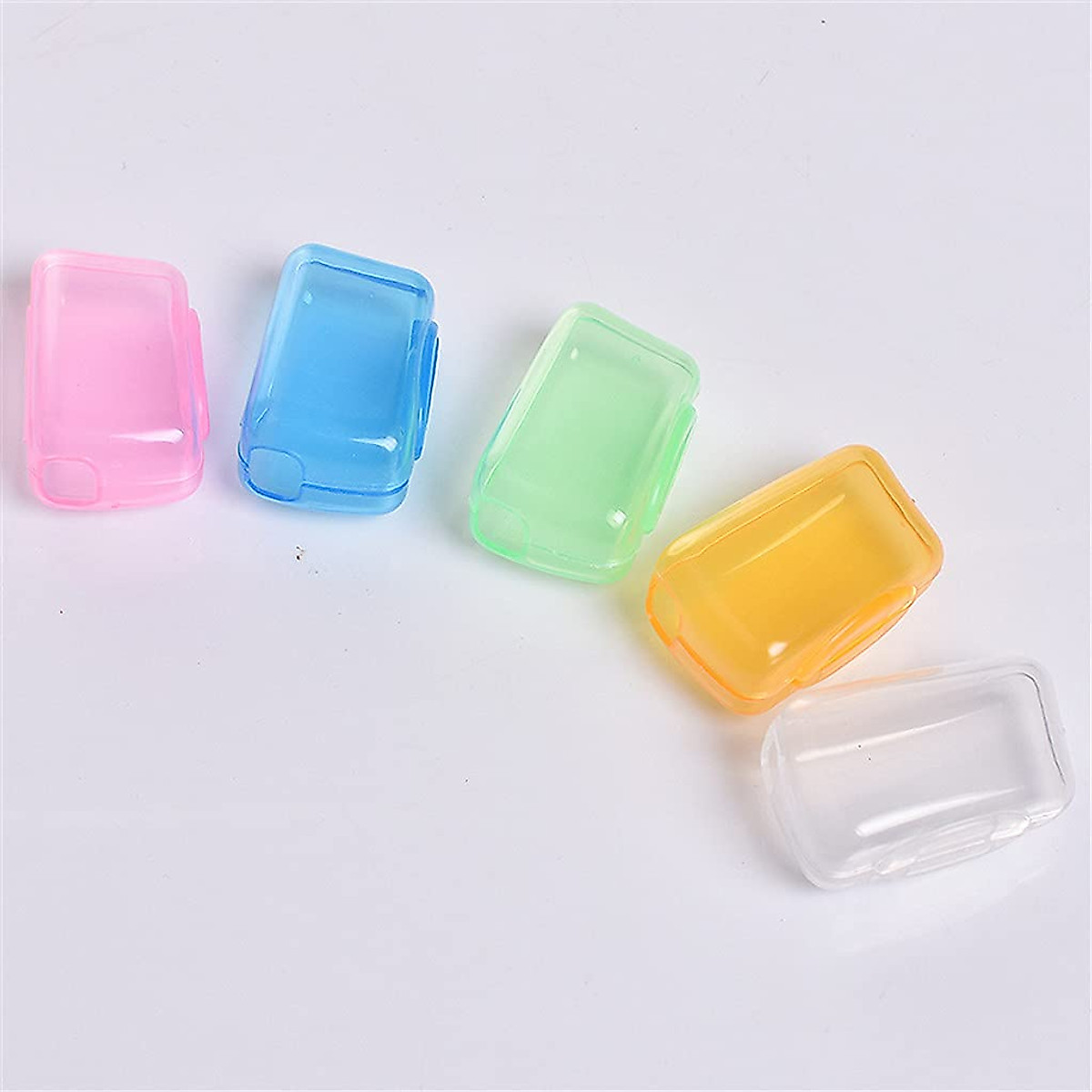 UKD pulabo 5Pcs Travel Toothbrush Head Covers,Convenient and Compact PP Reusable Plastic Case Random Color Beautiful