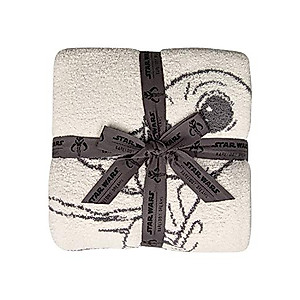 Barefoot Dreams CozyChic The Mandalorian Throw Cream/Graphite One Size, 54"x72" (DNHCC1990-121-00)